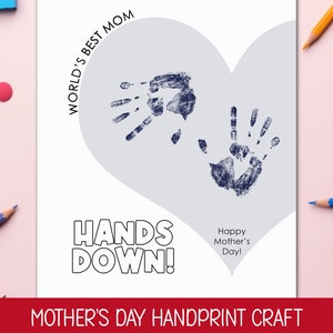 Mother's Day Handprint Art: DIY Gift for Mom (digital Printable) - Etsy