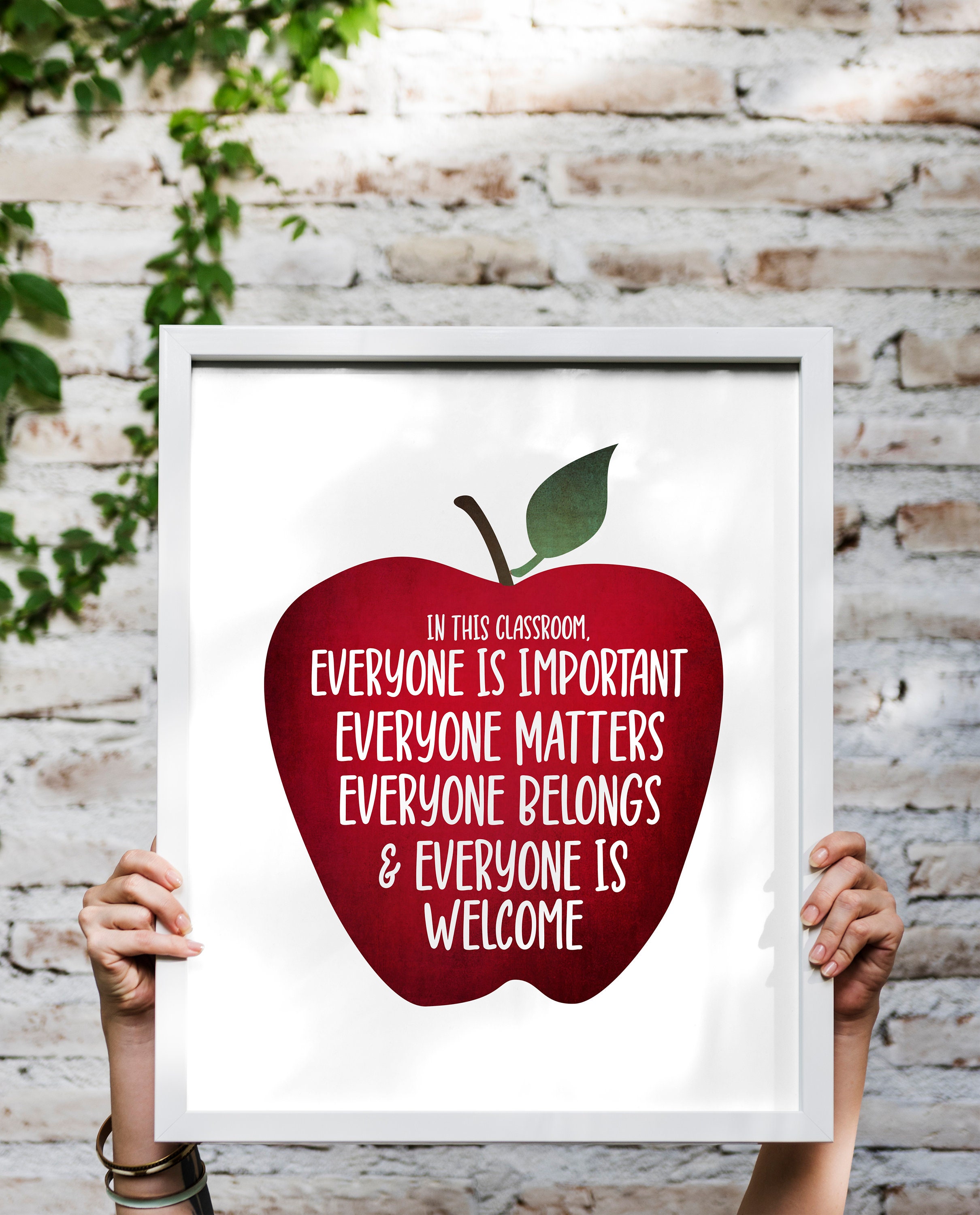 Printable Classroom Poster, Back to School Decor, Diversity Art Poster ...