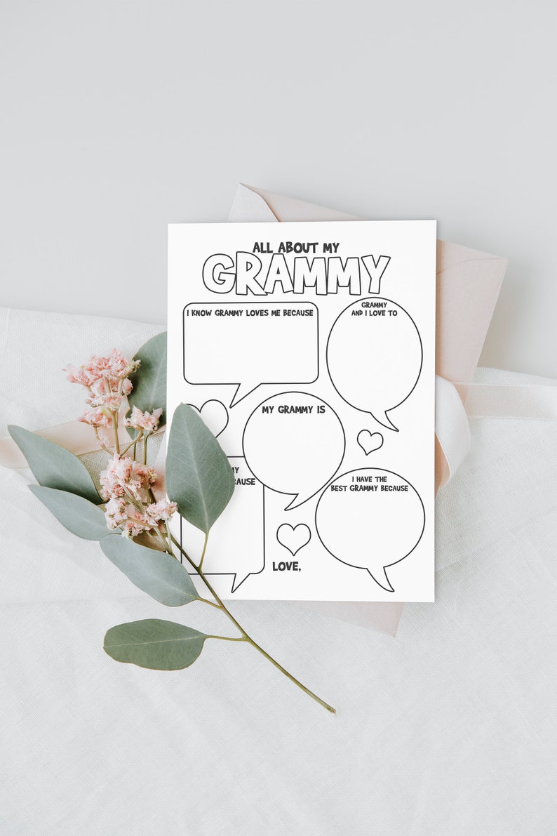 Grammy Gifts Personalized Birthday Card for Grammy Printable - Etsy Canada