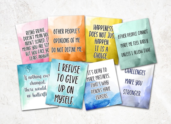 Printable Quote Cards for Children Kids Kindness Cards | Etsy