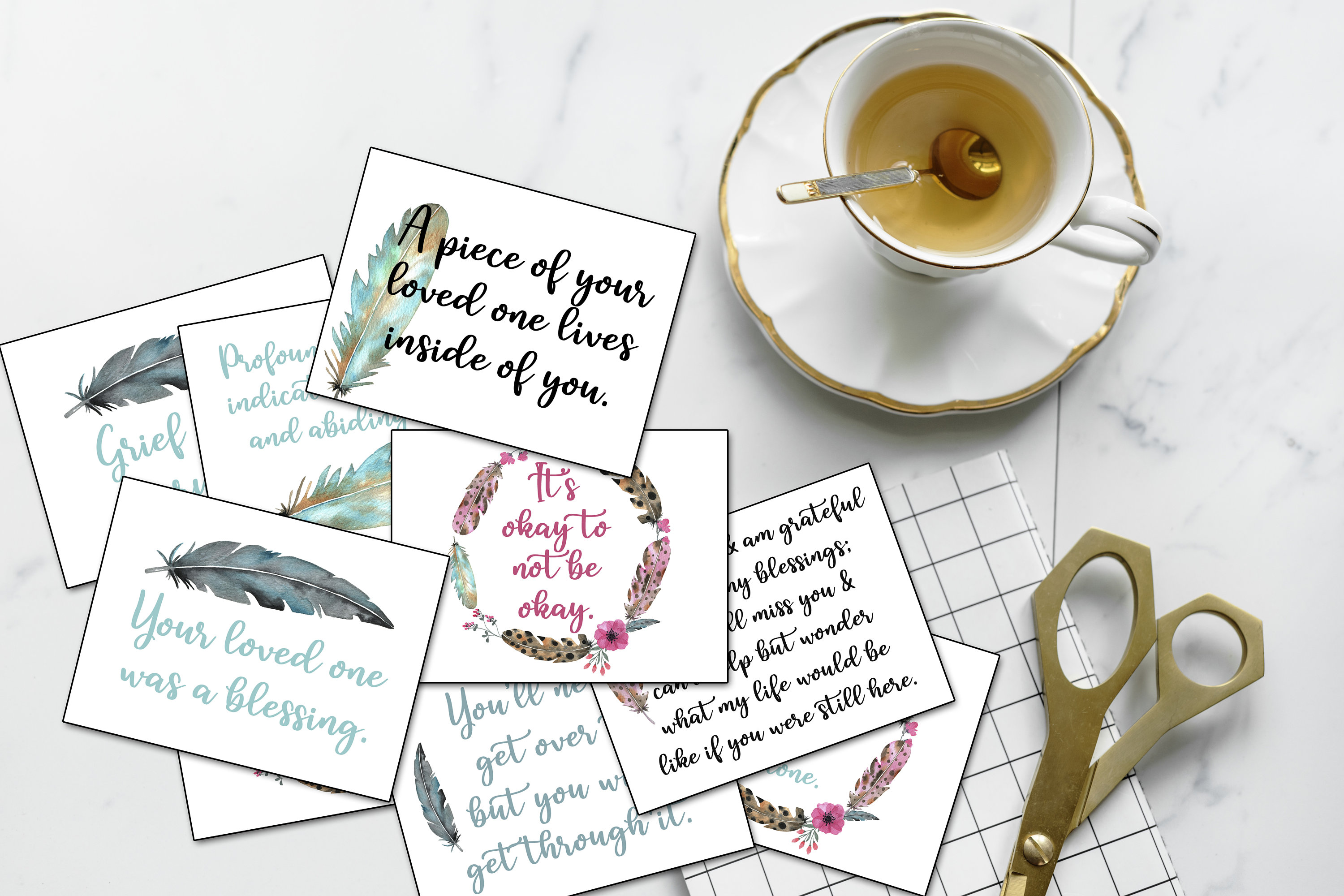 Grief and Loss Affirmation Cards Grief Therapy Cards | Etsy