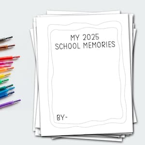School Memory Album, End of Year Scrapbook for Students, 2025 Class ...