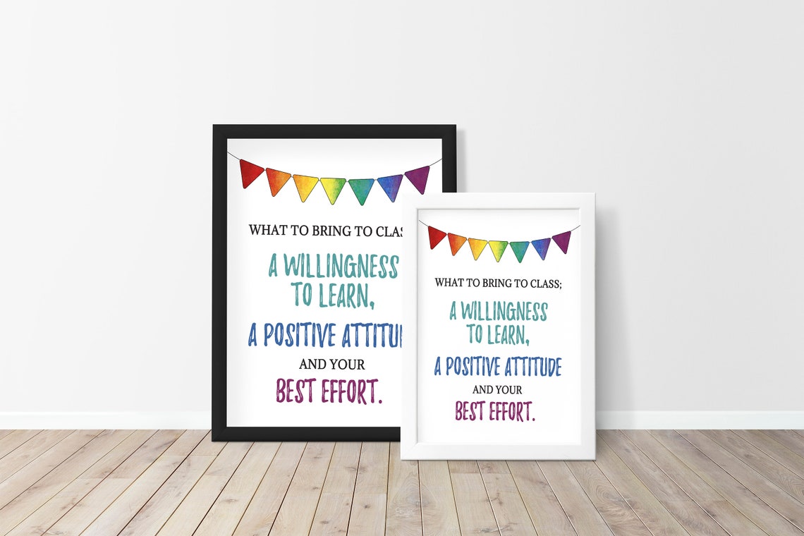 Inspirational Classroom Poster for Teachers Class - Etsy