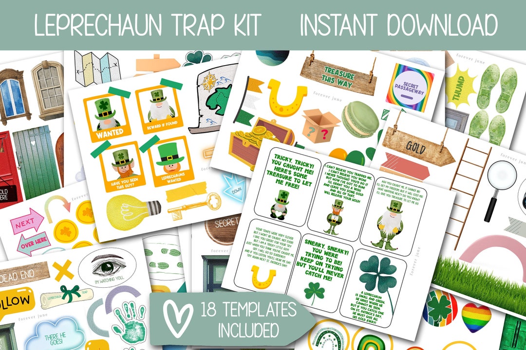Leprechaun Trap Kit Printable, St. Patrick's Day Activity, Homeschool ...