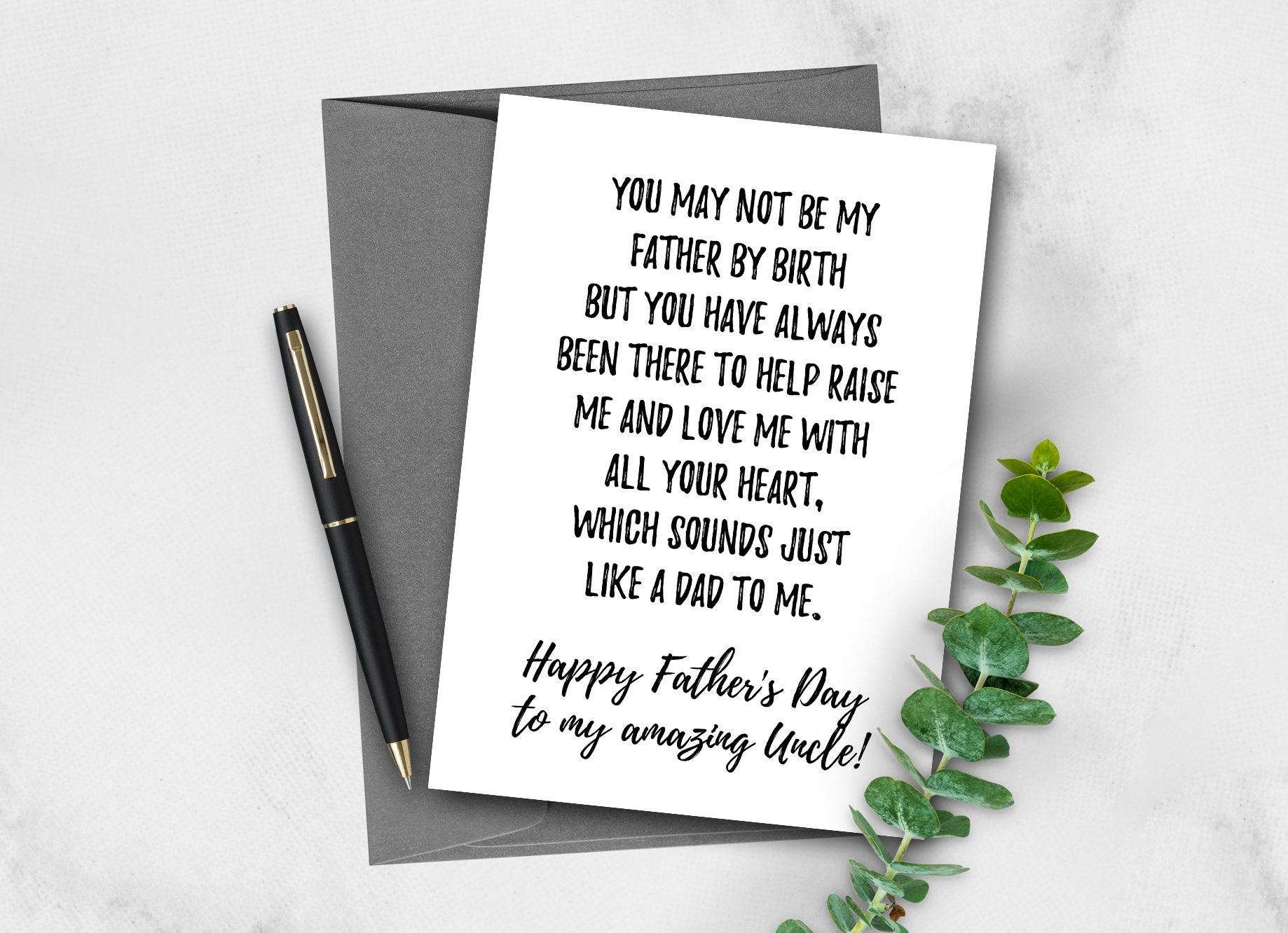 Printable Father's Day Card for Uncle From Nephew or - Etsy