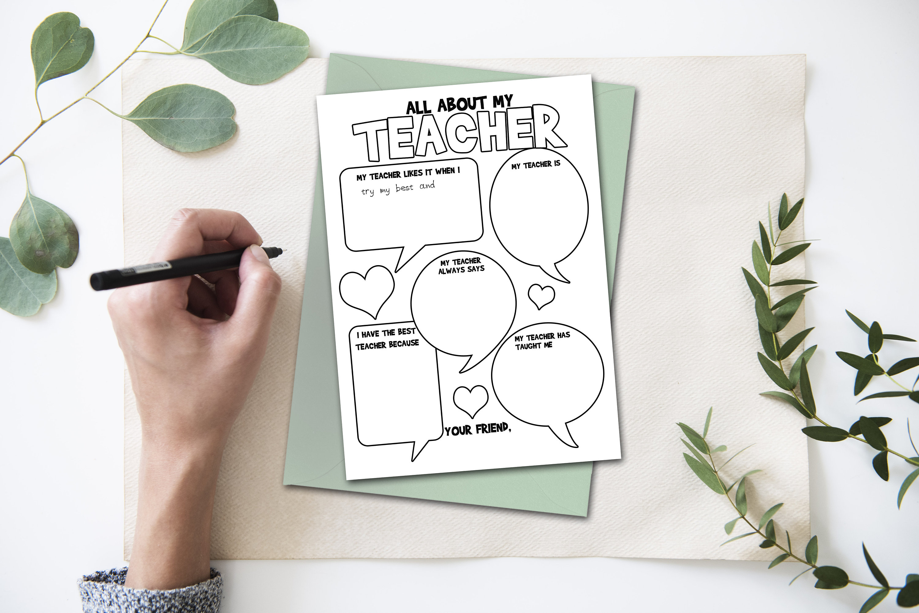 Printable Teacher Cards Teacher Appreciation Gift Idea All | Etsy