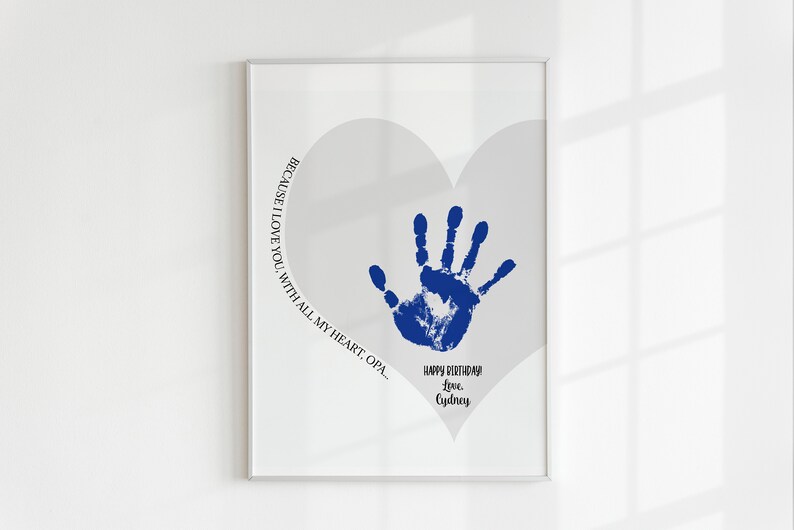 Personalized Handprint Gift Fathers Day Crafts for Grandpa - Etsy