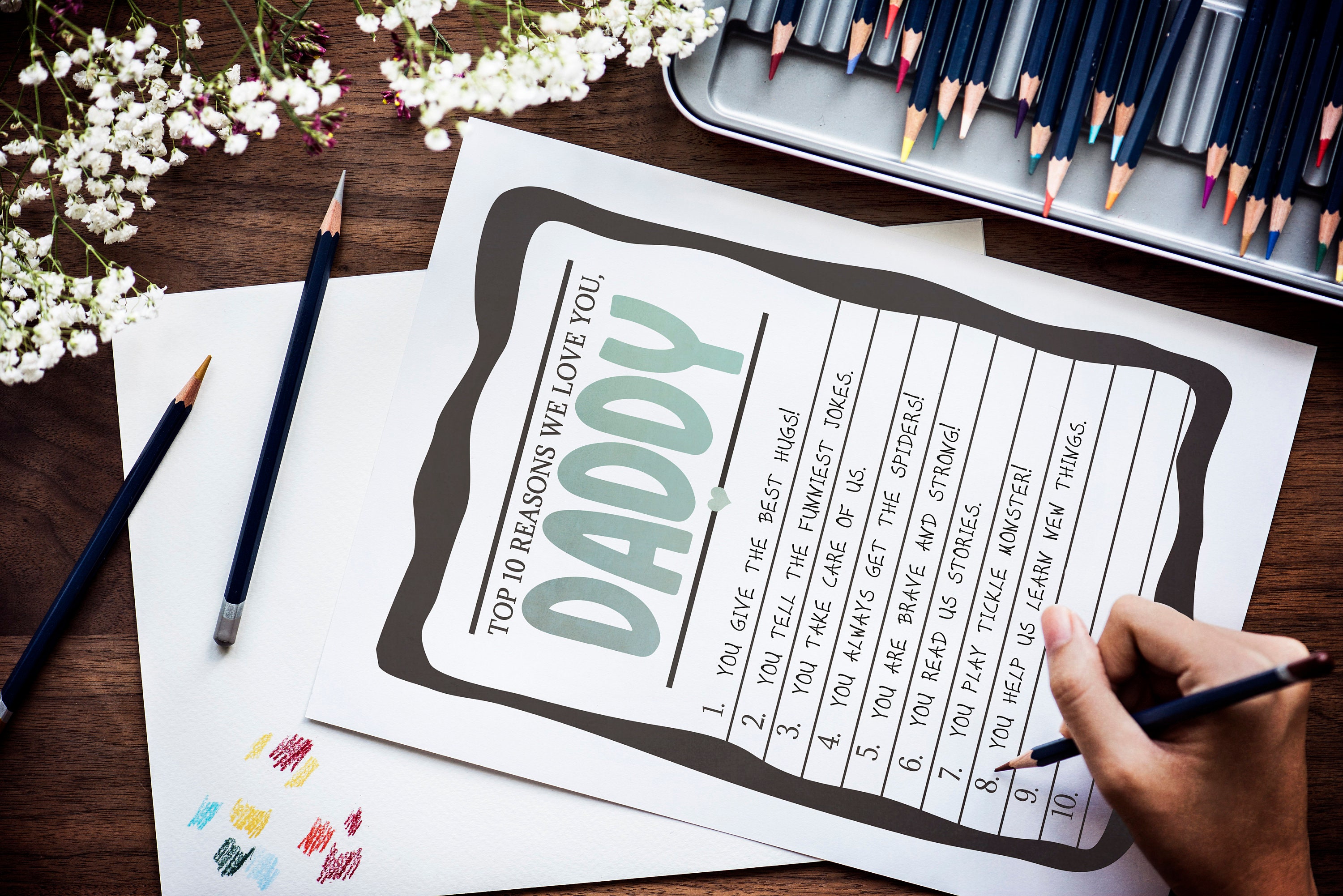 Daddy Top 10 List Ten Reasons I Love You Fathers Day Gift - Etsy UK