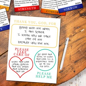 Printable Prayer Cards for Kids, Bible Verse Memory Cards, the Lord's ...