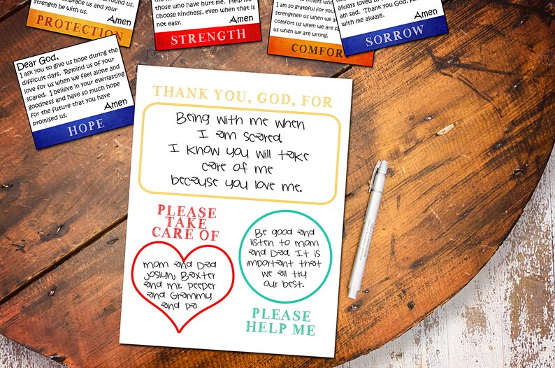 Printable Prayer Cards for Kids Bible Verse Memory Cards The | Etsy