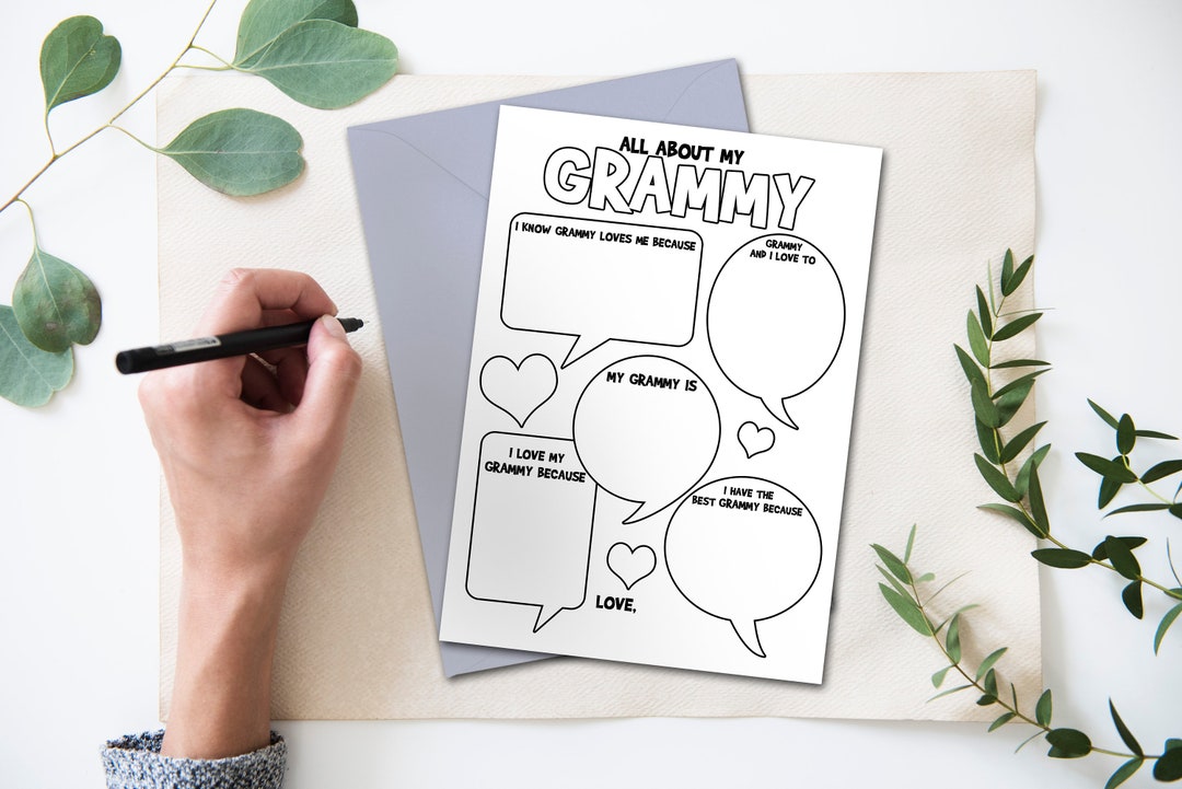 Grammy Gifts Personalized Birthday Card for Grammy Printable - Etsy