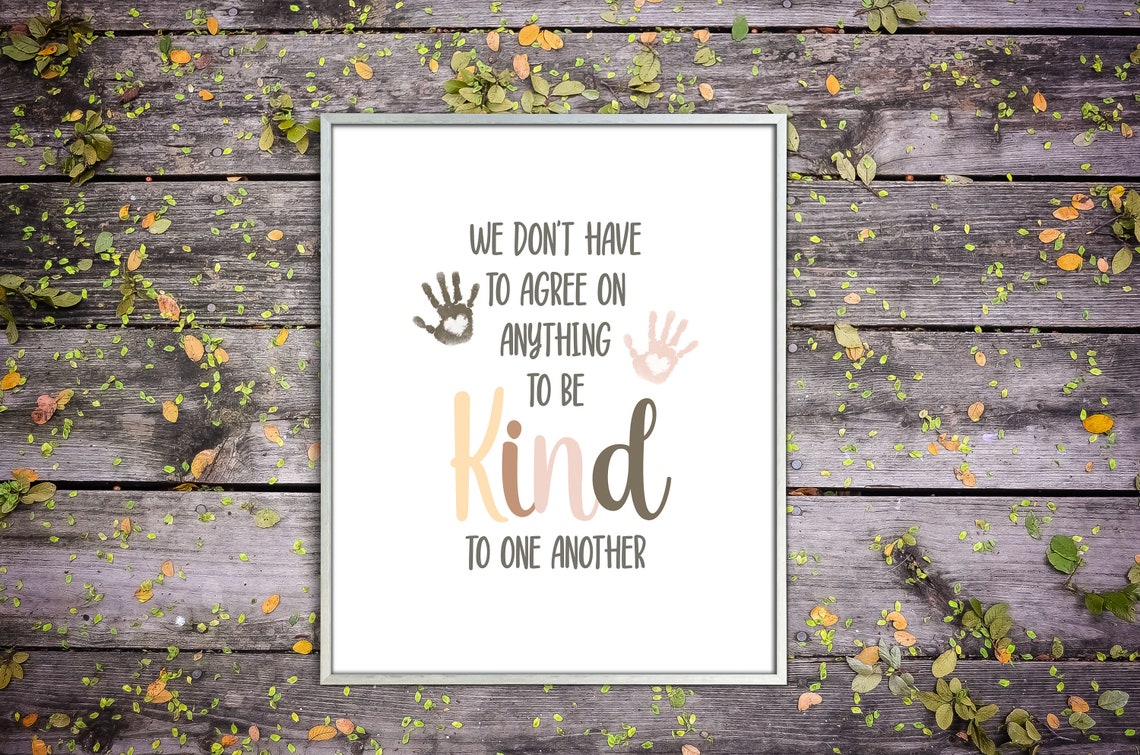 Printable Diversity Poster, Inclusion Artwork, Kindness Print ...