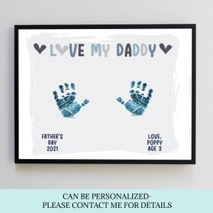 Printable Handprint Crafts for Kids, Daddy Fathers Day Gift From ...