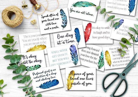 Grief and Loss Affirmation Cards Grief Therapy Cards - Etsy