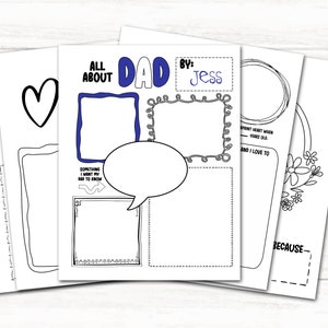 Printable Dad Book, Personalized Birthday Gifts From Son, Creative ...