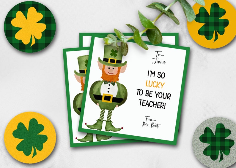 Printable St. Patrick's Day Notes From Teacher to Student - Etsy