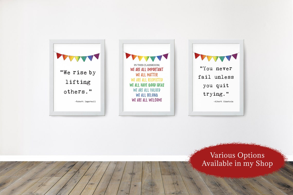 Inclusive Classroom Decor, Student Welcome Sign, Printable Wall Art for ...