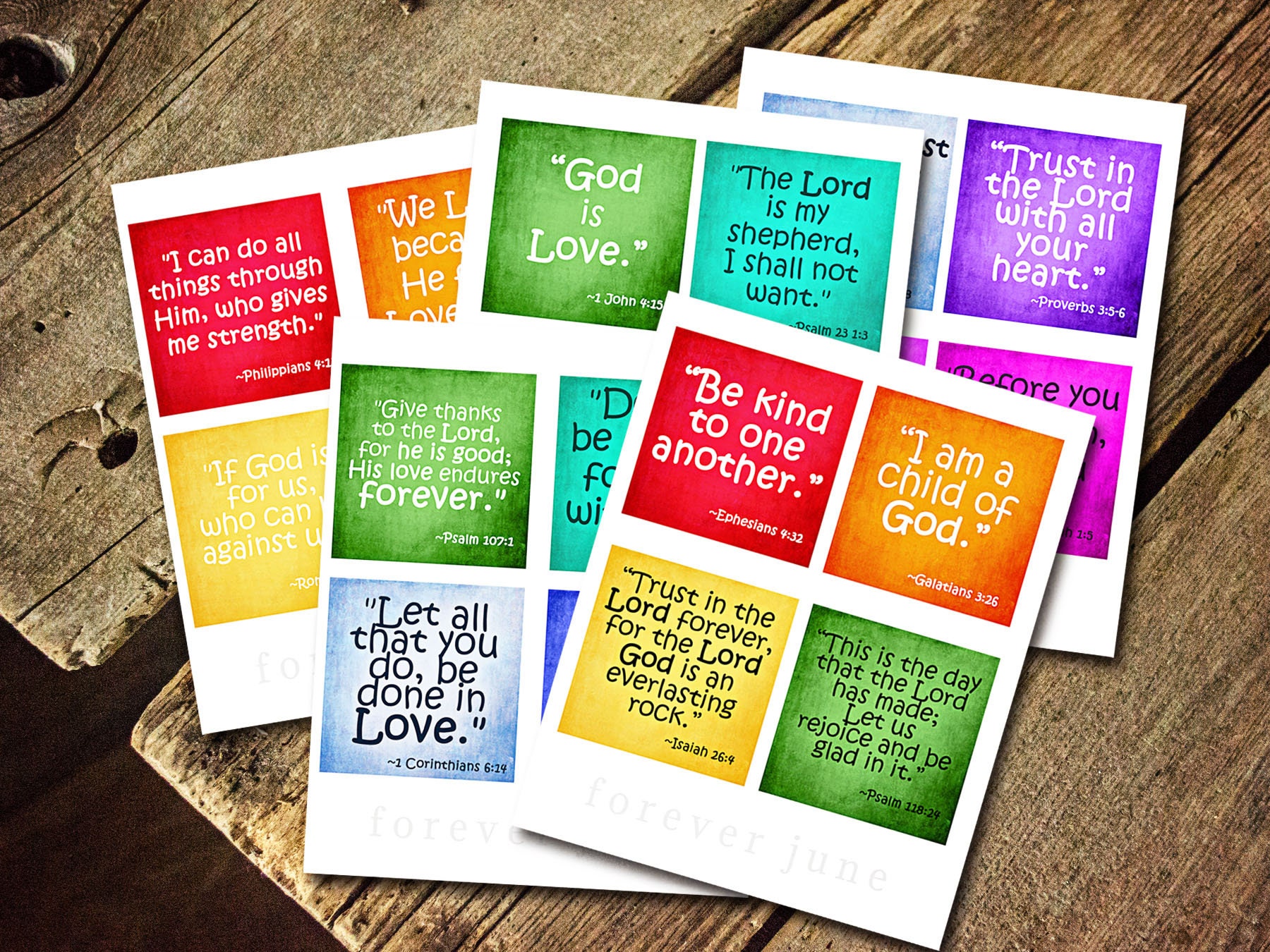 Prayer Cards for Kids, Printable Scripture Cards for Teens, Bible Verse ...