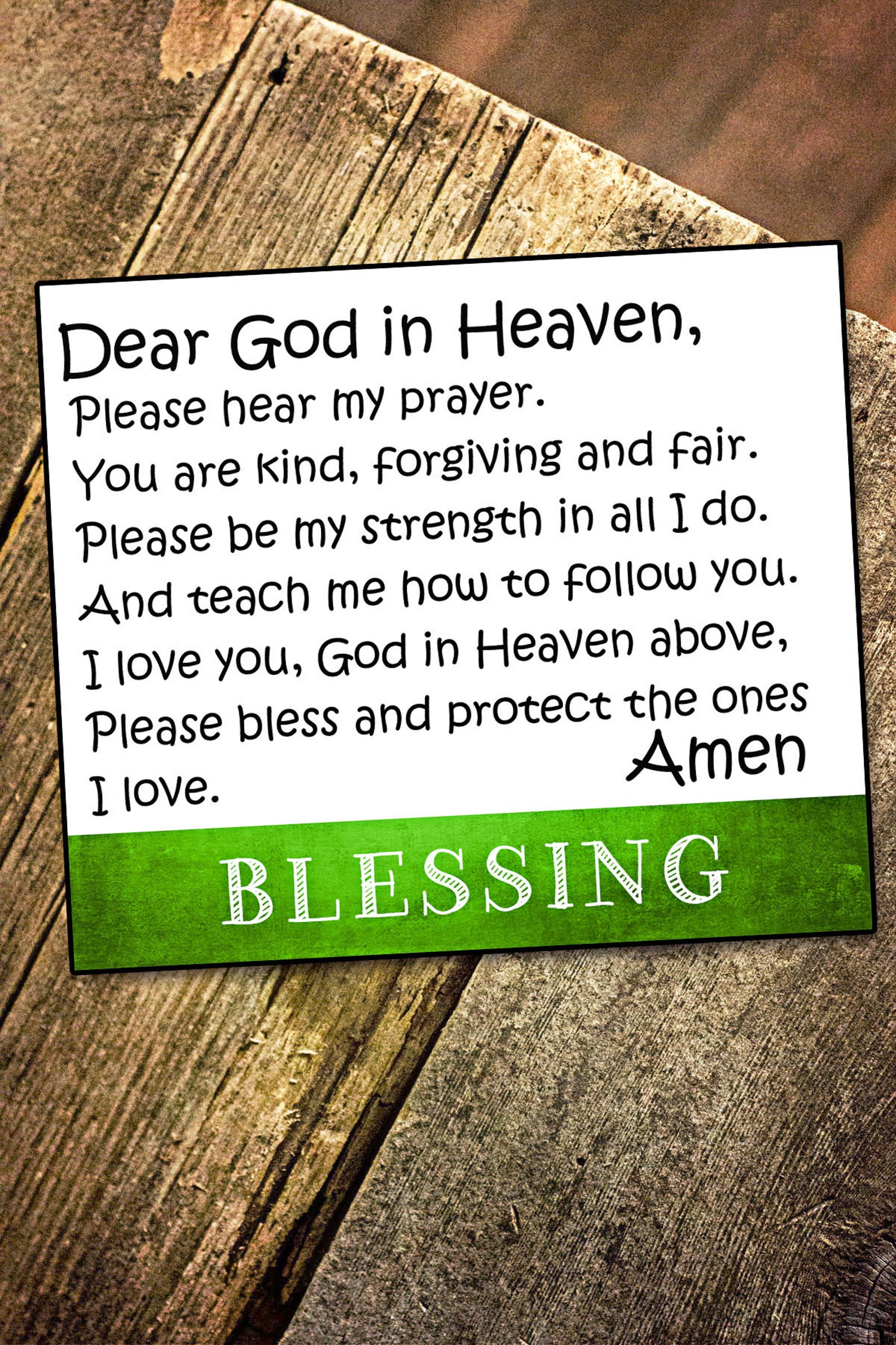 Printable Prayer Cards for Kids, Bible Verse Memory Cards, the Lord's ...