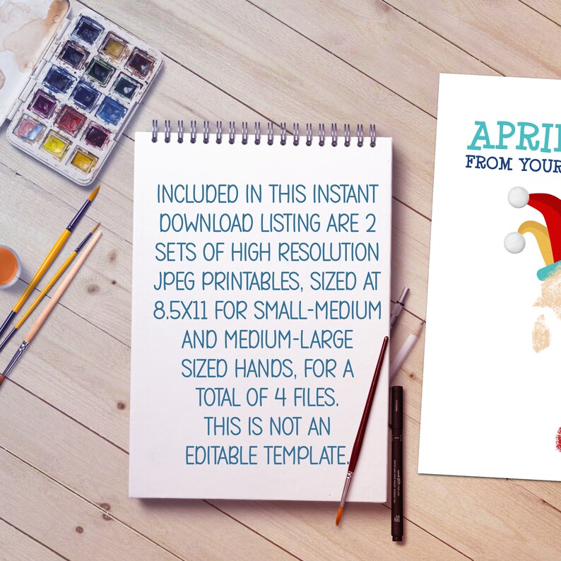 April Fools Day Craft DIY Toddler Handprint Art Homeschool - Etsy