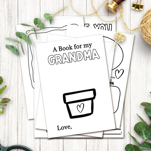 Printable Grandma Book Personalized Birthday Gift From - Etsy