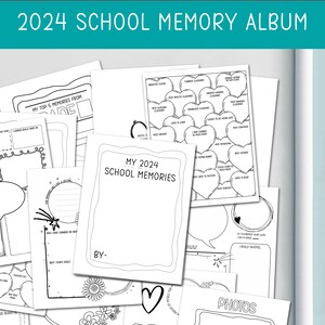 School Memory Album, End of Year Scrapbook for Students, 2024 Class ...