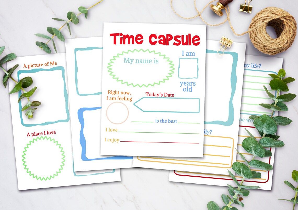 Printable Time Capsule for Kids Homeschool Learning - Etsy