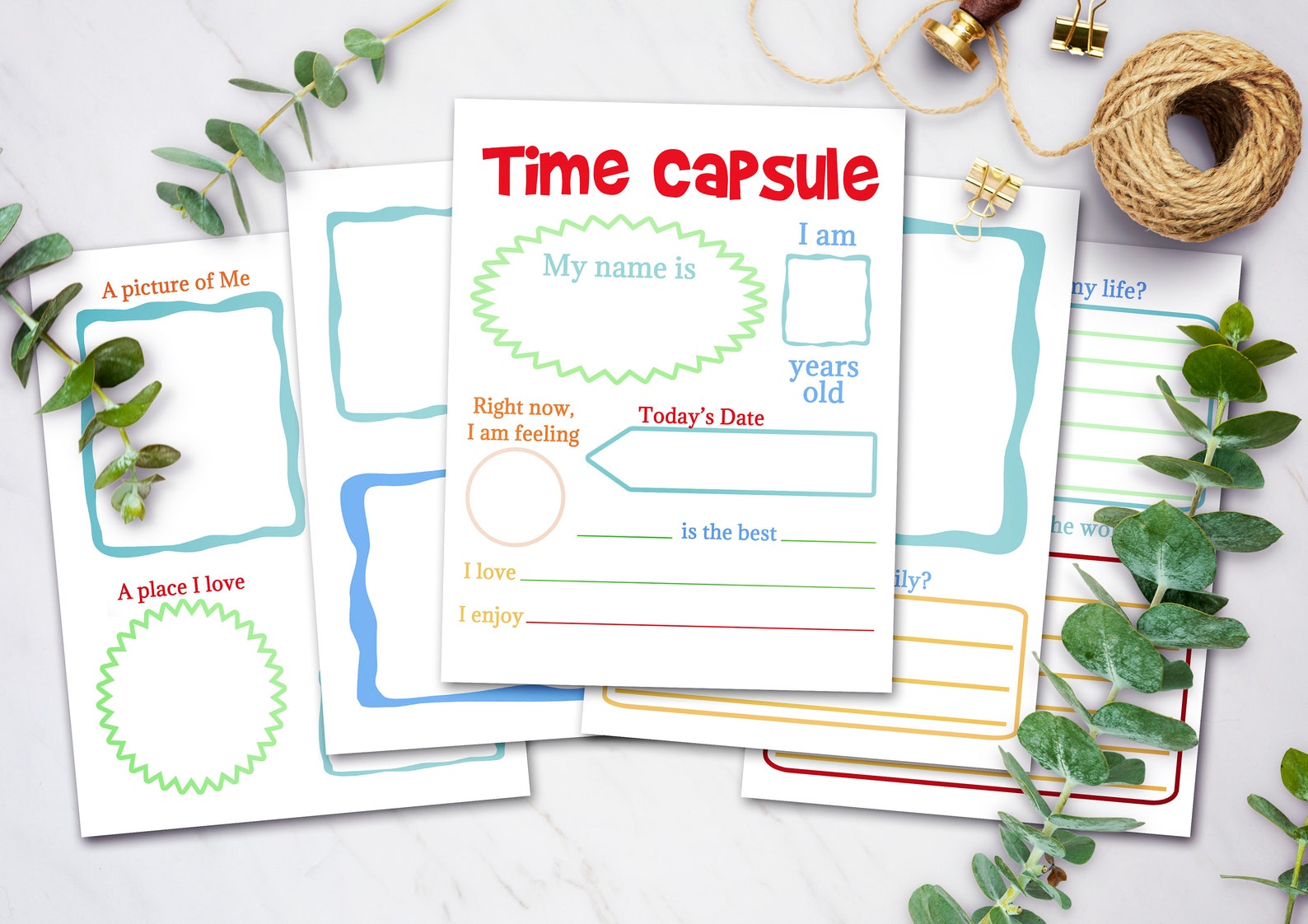 Printable Time Capsule for Kids Homeschool Learning - Etsy Canada