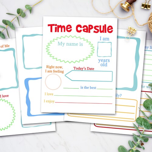 Family Time Capsule. Instant Download Printable. Kids - Etsy