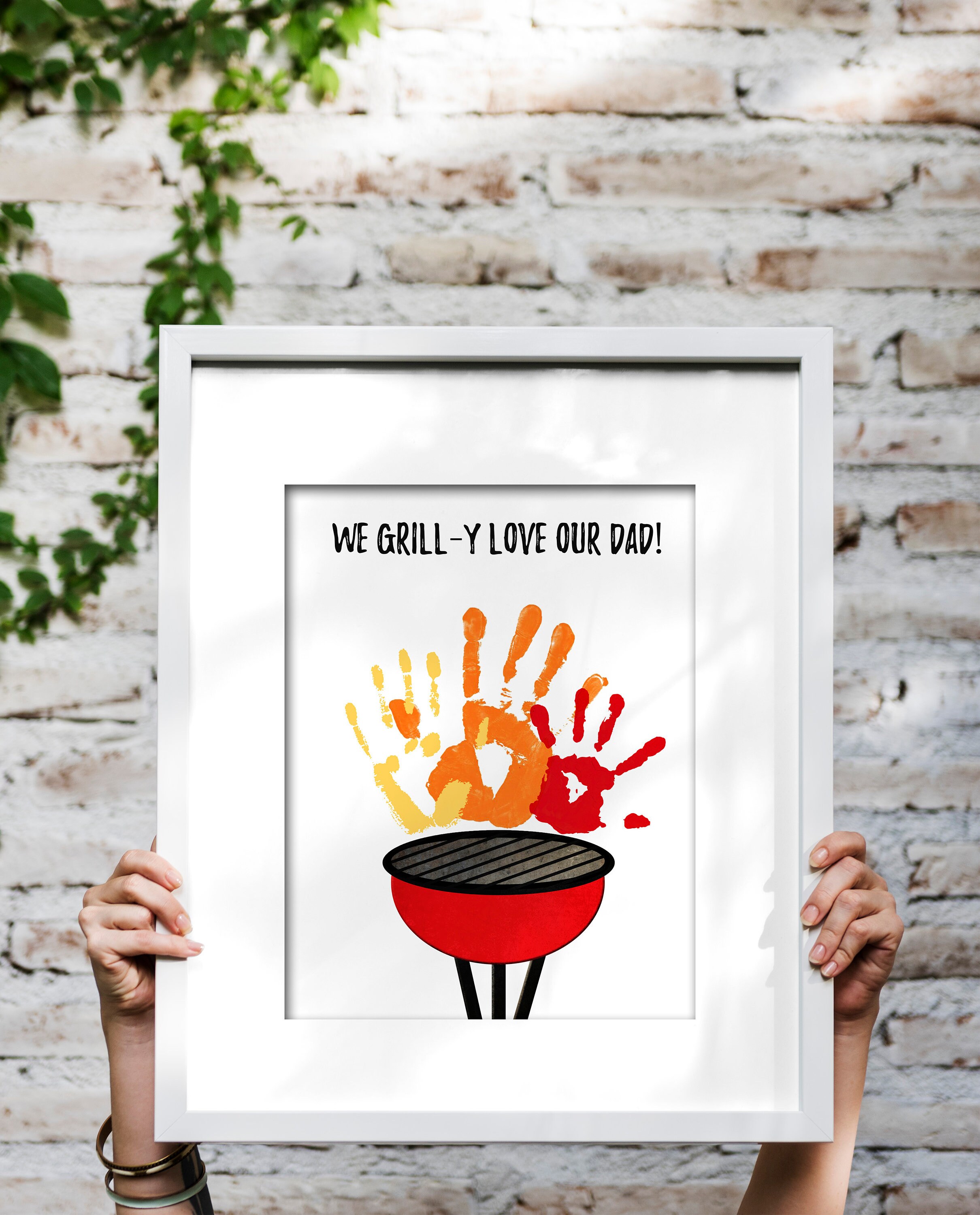 Printable Handprint Craft Personalized Father's Day Gift | Etsy