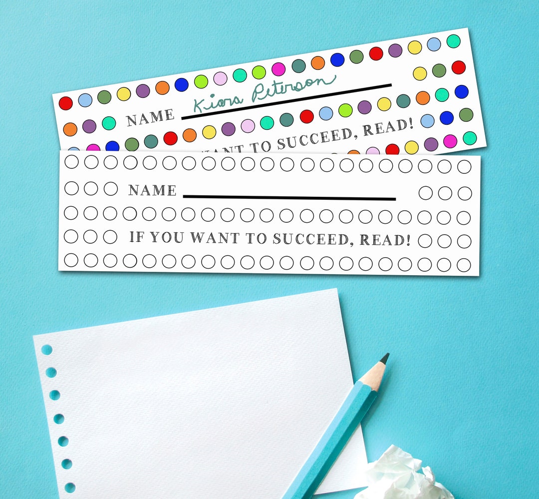 Instant Download Bookmarks for Students, Reading Checklist, Printables ...