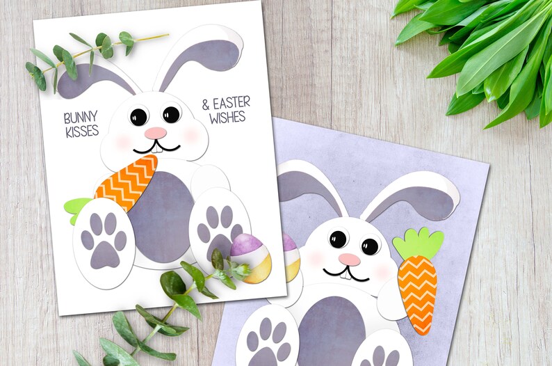 Make Your Own Easter Bunny Craft Template for Kids, DIY Spring Art ...