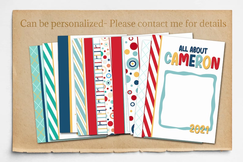Printable All About Me Book Instant Download DIY Craft Kit | Etsy