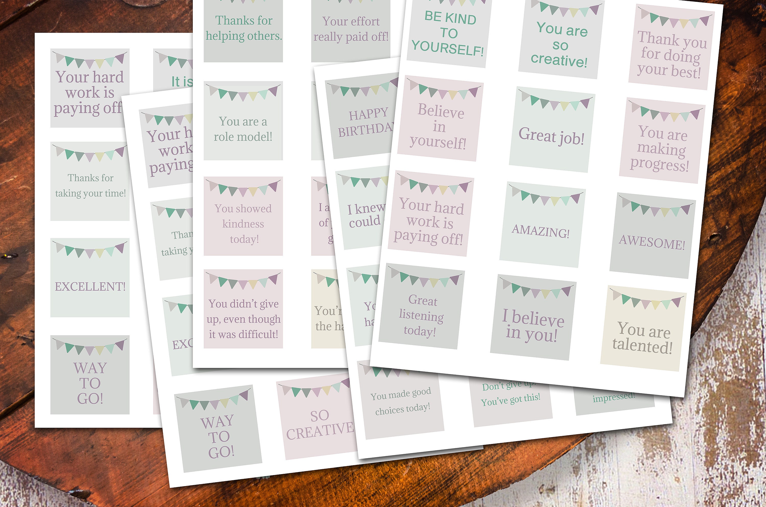 Printable School Notes From Teacher, Instant Download, Positive ...