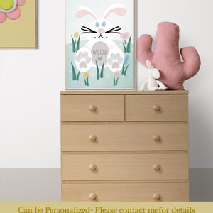 Easter Bunny Craft & Poem for Students, DIY Fingerprint Art, Thumbprint ...