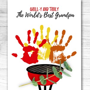 Handprint Crafts, World's Best Grandpa Gift From Grandkids, Printable ...