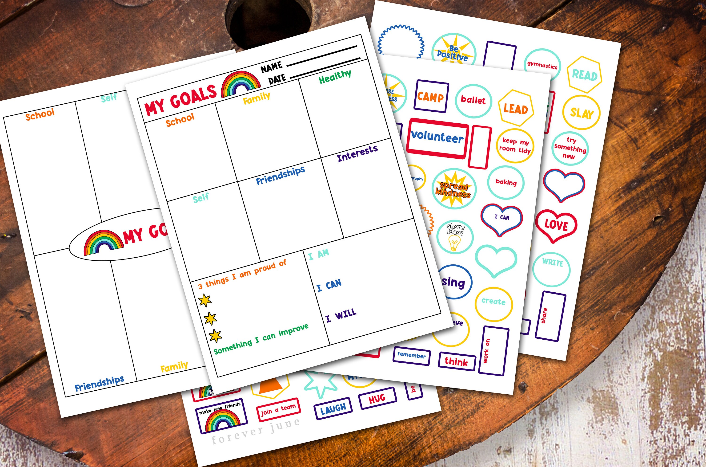 Kids Printable Vision Board Kit Homeschool Worksheets for - Etsy Canada