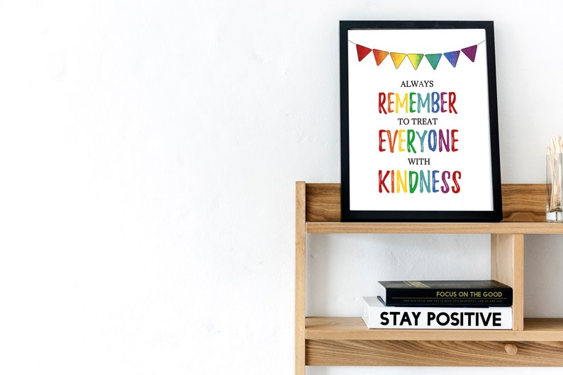 Printable Kindness Poster for Kids Back to School Classroom - Etsy
