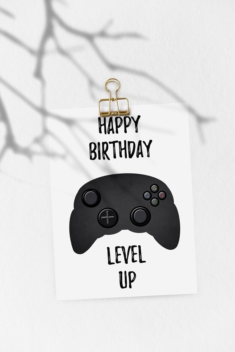 Printable Video Game Birthday Card for Gamers Instant | Etsy