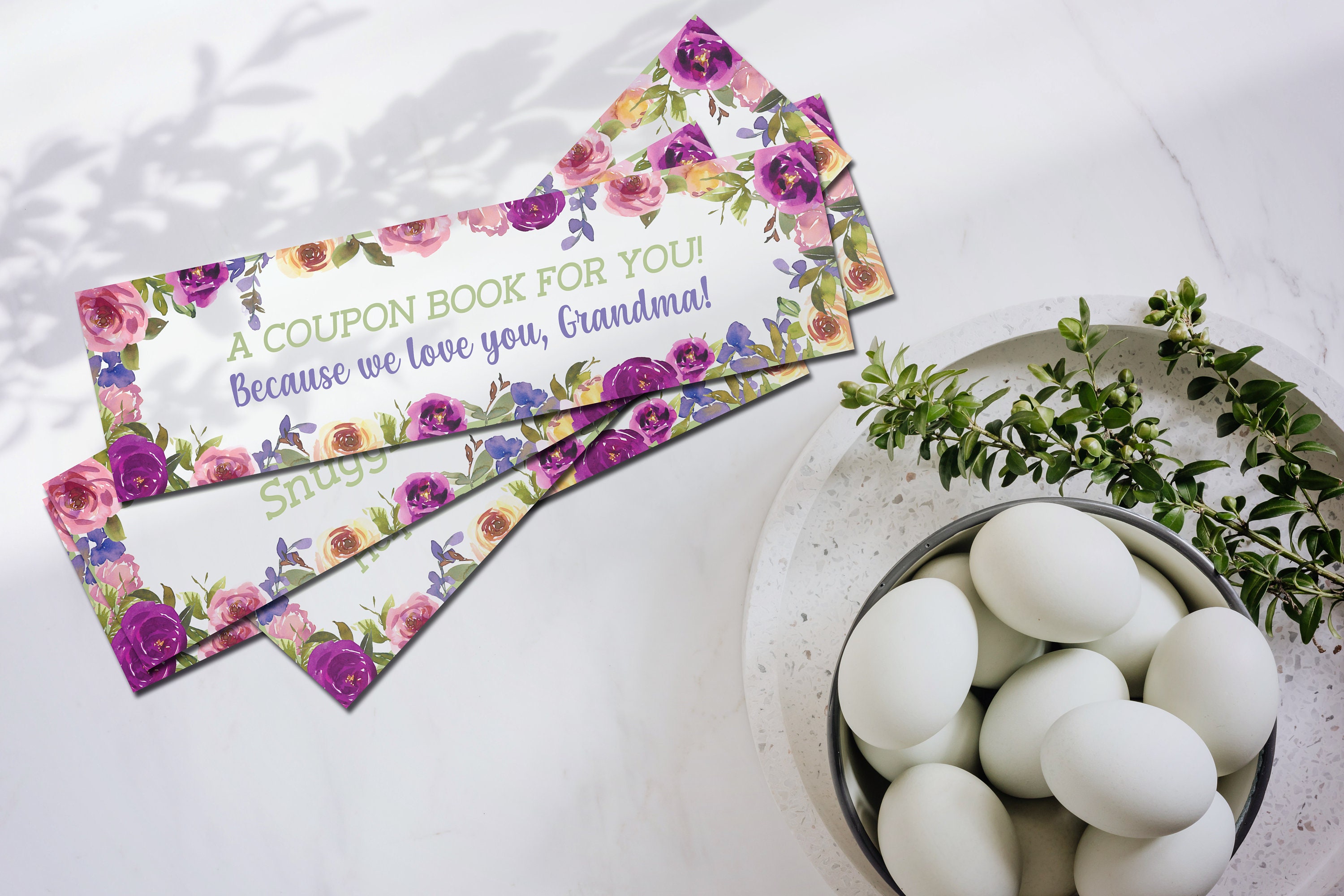 Printable Coupon Book for Grandmother Birthday Gift From | Etsy