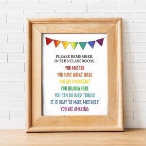 Motivational Classroom Decor, Printable Sign for Teachers, Back to ...