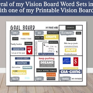 Vision Board Kit for Teens, Dream Board Words, 2022 Vision Board Set ...