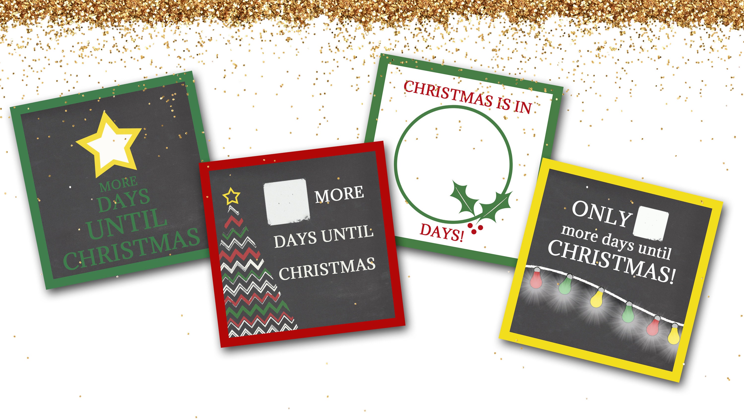 Printable Christmas Countdown Cards for Kids Childrens | Etsy