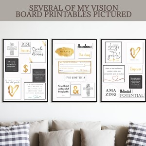 Printable Planner Cards With Inspirational Quotes, Black and Gold ...