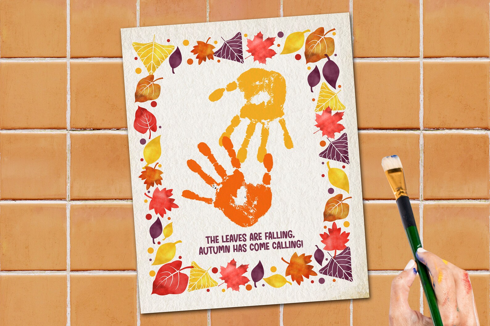 DIY Handprint Art Fall Leaves Craft for Teachers Autumn - Etsy Canada