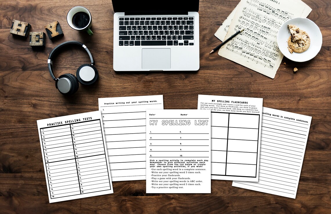 Printable Spelling Worksheets Spelling Practice Kit - Etsy