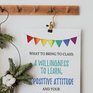 Inspirational Classroom Poster for Teachers, Class Encouragement Print ...