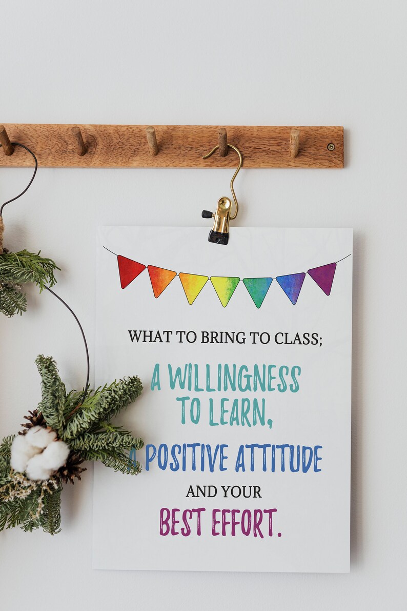 Inspirational Classroom Poster for Teachers Class | Etsy