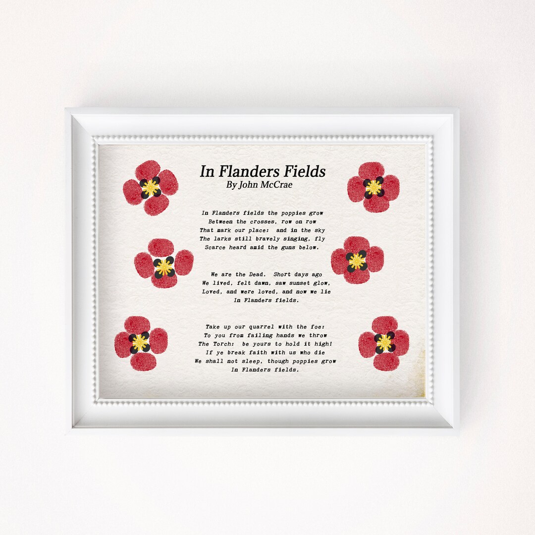 Remembrance Day Craft for Children, Veterans Day Activity, Fingerprint ...