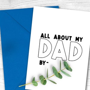 All About Dad Book, Printable Father's Day Craft Kit for Kids ...